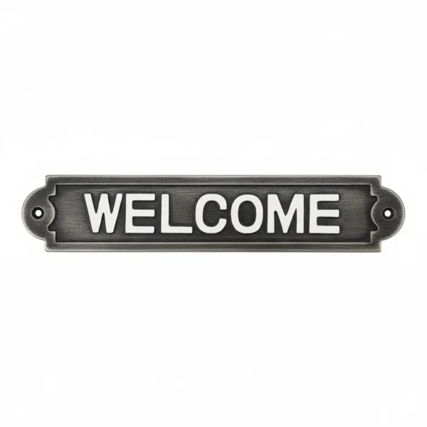 Traditional Aluminium “WELCOME” Entryway Signage – Alumex International